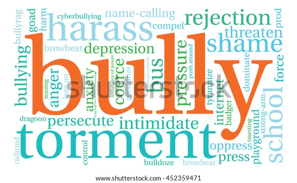Bully Word Cloud On White Background Stock Vector (Royalty Free ...