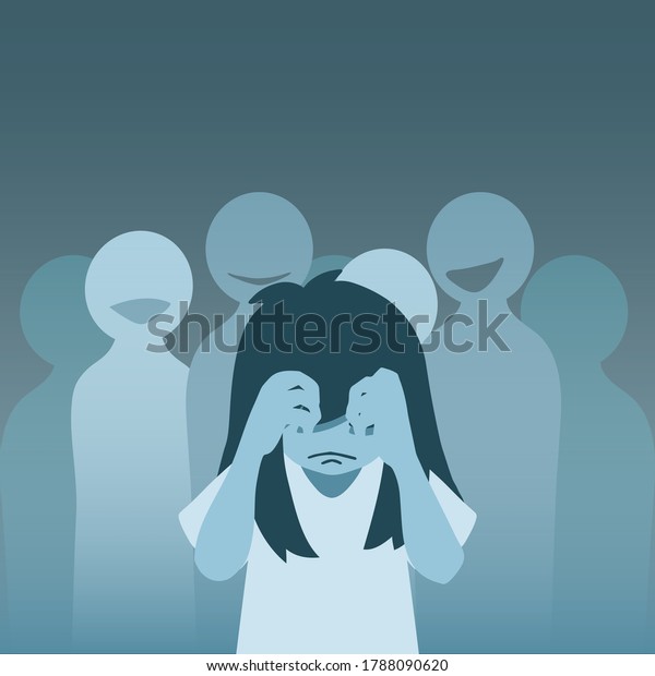 Bullying Vector Background Social Relationship Illustration Stock ...