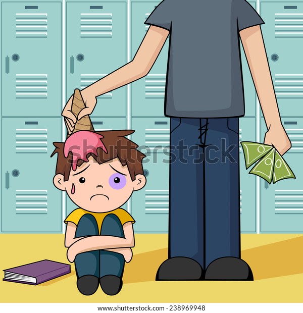 Bullying Vector Illustration School Lockers Background: Vector có sẵn ...