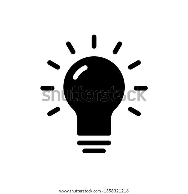 Bulp Lamp Icon Vector Stock Vector (Royalty Free) 1358321216 | Shutterstock