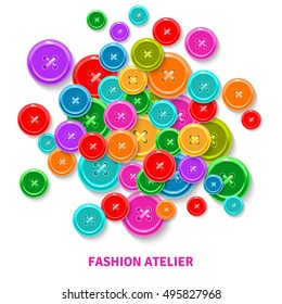 Bunch Buttons Shape Heart Vector Illustration: เวกเตอร์สต็อก (ปลอดค่า ...