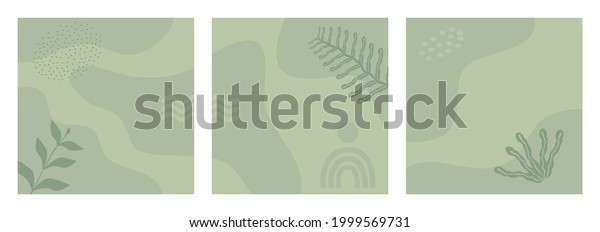 Bundle Abstract Nature Backgrounds On Pastel Stock Vector (Royalty Free ...