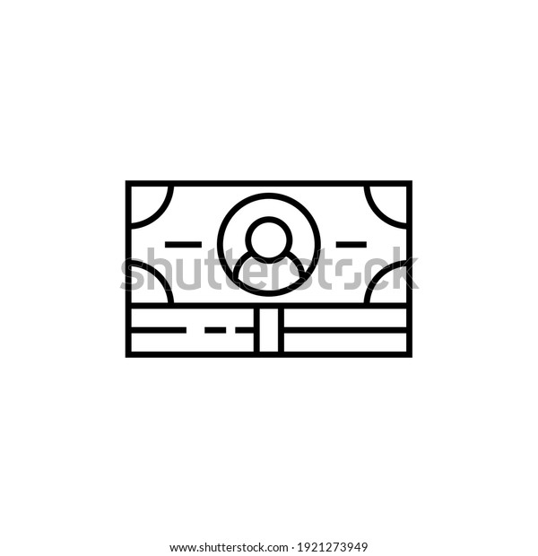 Bundle Money Sign Bank Note Icon Stock Vector (Royalty Free) 1921273949 ...
