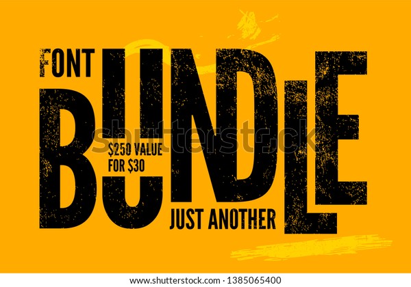 Bundle Sale Banner Typographic Composition Stock Vector (Royalty Free ...