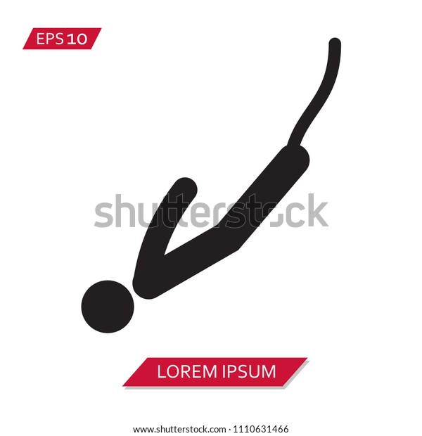 Bungee Jumping Vector Icon Symbol Stock Vector (Royalty Free ...