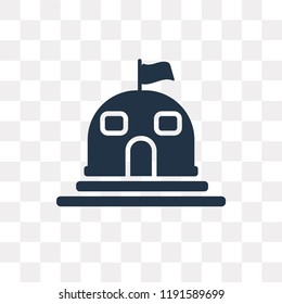Bunker Vector Icon Isolated On Transparent Stock Vector (Royalty Free ...