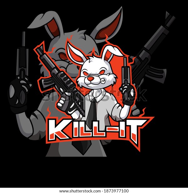 Bunny Kill Esport Logo Design Stock Vector (Royalty Free) 1873977100 ...