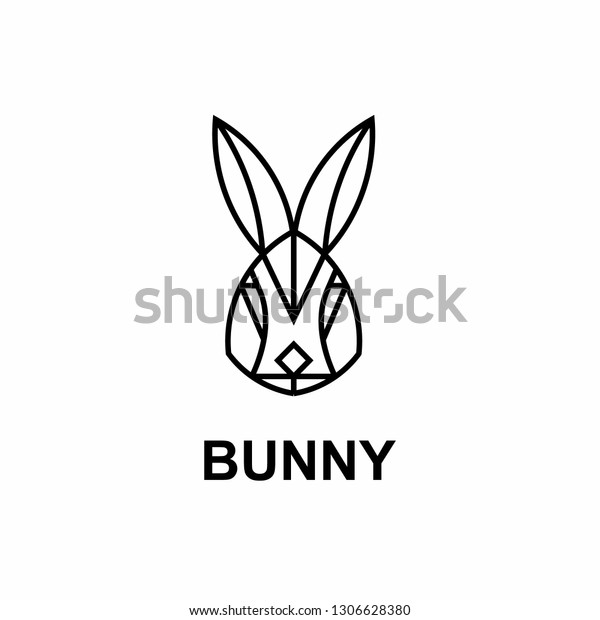 Bunny Rabbit Logo Stock Vector (Royalty Free) 1306628380 | Shutterstock