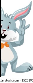 Bunny Waving Illustration Vector On White Stock Vector (Royalty Free ...