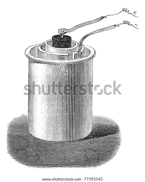 Celda Bunsen también conocida como batería,: vector de stock (libre de ...