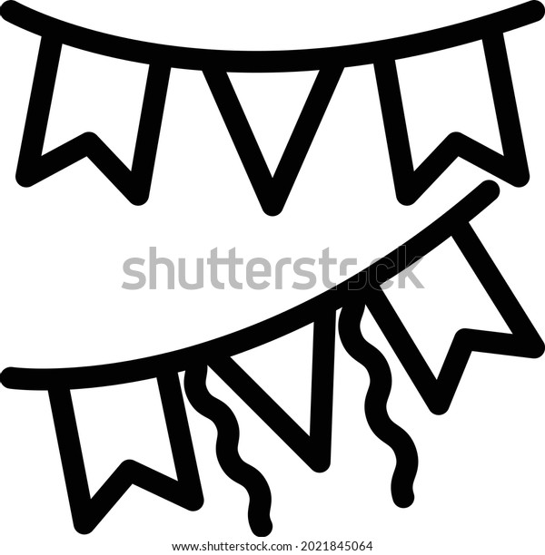 Bunting Vector Illustration Isolated On Transparent Stock Vector ...