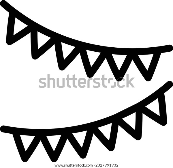 Bunting Vector Illustration Isolated On Transparent 库存矢量图（免版税 ...