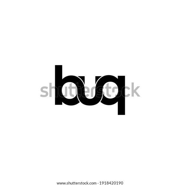 Buq Letter Original Monogram Logo Design Stock Vector (Royalty Free ...