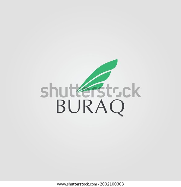 Buraq Logo Pegasus Logo Design Vector Stock Vector (Royalty Free ...