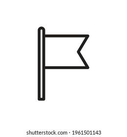 Burgee Flag Icon On White Background Stock Vector (Royalty Free ...