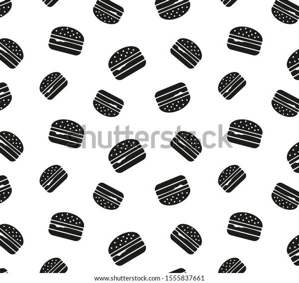 Burger Background Seamless Food Background Vector Stock Vector (Royalty ...