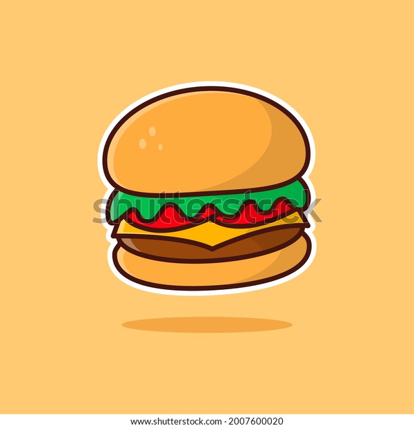 Burger Cartoon Vector Illustration Good Used Stock Vector (Royalty Free ...