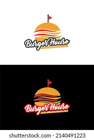 Burger House Logo Vector Design Stock Vector (Royalty Free) 2140491223 ...