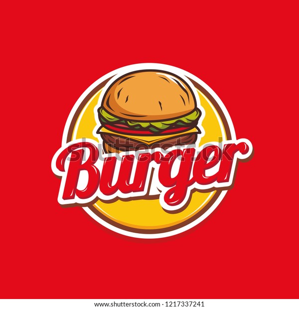 Burger Logo Design: เวกเตอร์สต็อก (ปลอดค่าลิขสิทธิ์) 1217337241 ...