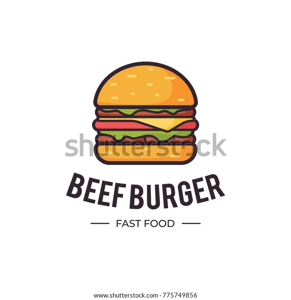 Burger Logo Fast Food Logo Stock Vector (Royalty Free) 775749856 ...