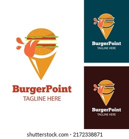 Burger Point Logo Design Template Vector Stock Vector (Royalty Free ...