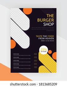 Burger Shop Flyer Template Design Stock Vector (Royalty Free ...
