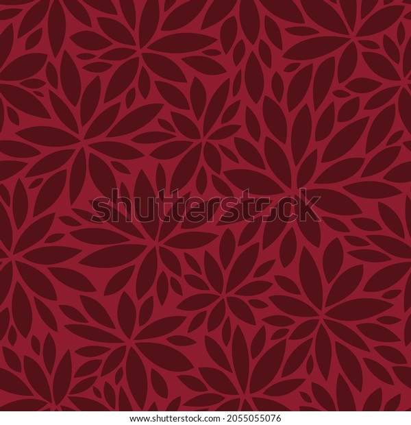 Burgundy Floral Seamless Vector Pattern Dark Stock Vector (Royalty Free ...
