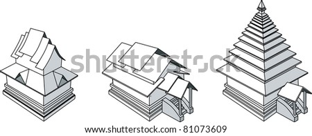 Burmese Architecture Illustration Stock Vector (Royalty Free) 81073609 ...