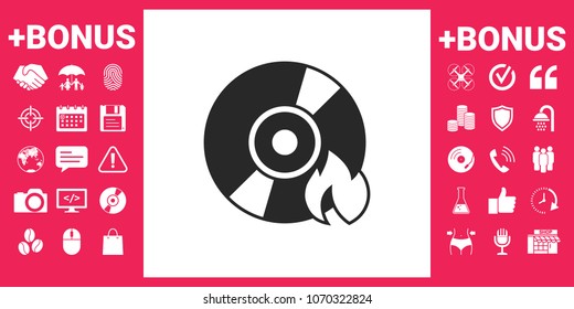 Burn Cd Dvd Icon Stock Vector (Royalty Free) 1070322824 | Shutterstock