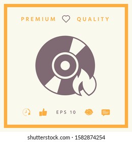 Burn Cd Dvd Icon Graphic Elements Stock Vector (Royalty Free ...
