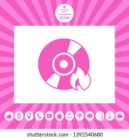 Burn Cd Icon Element Your Design Stock Vector (Royalty Free) 1392540680 ...