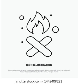Burn Fire Garbage Pollution Smoke Line Stock Vector (Royalty Free ...
