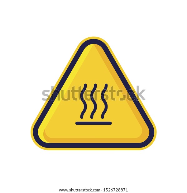 Burn Hazard Sign Isolated On White Stock Vector (Royalty Free ...