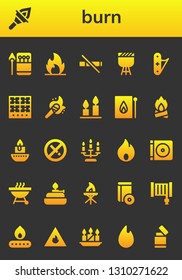 Burn Icon Set 26 Filled Burn Stock Vector (Royalty Free) 1310271622 ...