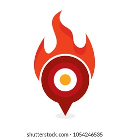 Burn Point Logo Icon Design Stock Vector (Royalty Free) 1054246535