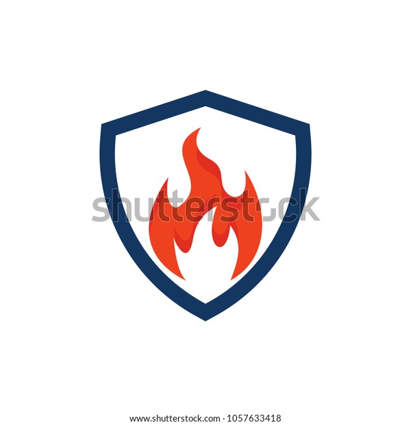 Burn Shield Logo Icon Design Stock Vector (Royalty Free) 1057633418 ...