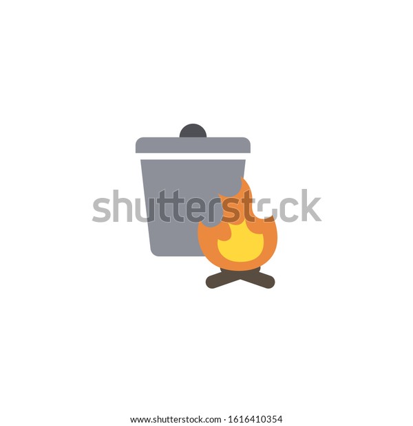 Burnable Trash Creative Icon Recycling Icons Stock Vector (Royalty Free ...