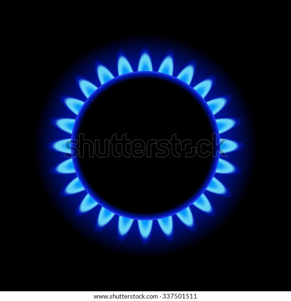 Burner Gas Ring Blue Flame On 스톡 벡터(로열티 프리) 337501511 | Shutterstock