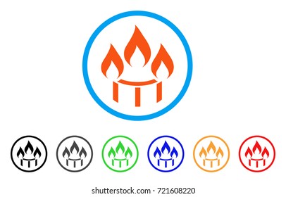 Burner Nozzle Fire Rounded Icon Style Stock Vector (Royalty Free ...
