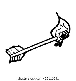 Flaming Arrow Cartoon Stock Illustration 96173147 | Shutterstock