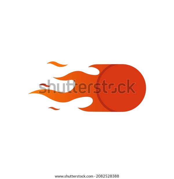 Burning Ball Illustration Your Logo Fire Stock Vector (Royalty Free ...