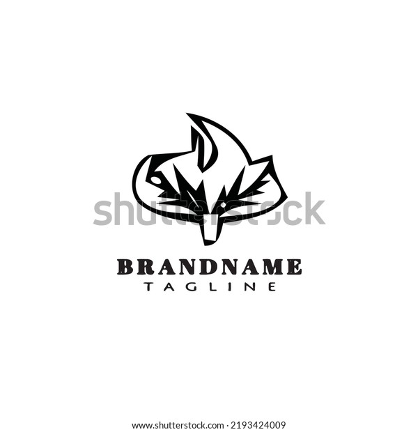 Burning Bush Logo Style Icon Design Stock Vector (Royalty Free ...