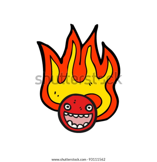 Burning Emoticon Face Cartoon Stock Vector (Royalty Free) 93111562 ...