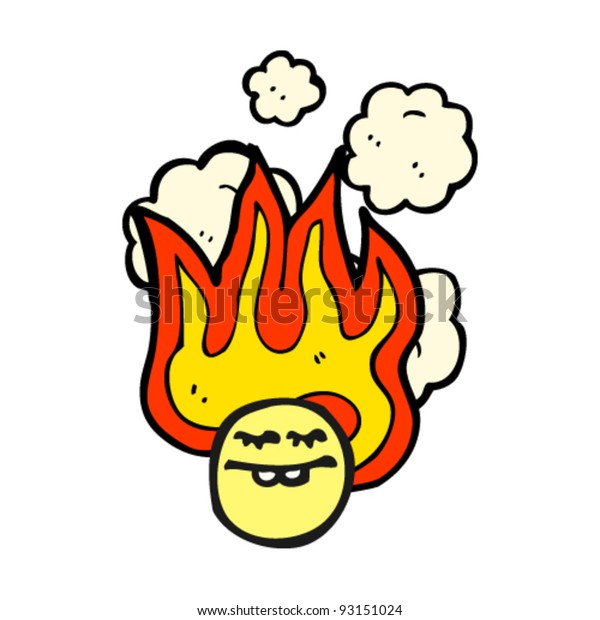 Burning Emoticon Face Cartoon Stock Vector (Royalty Free) 93151024 ...