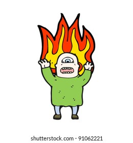 Burning Monster Cartoon Stock Vector (Royalty Free) 91062221 | Shutterstock