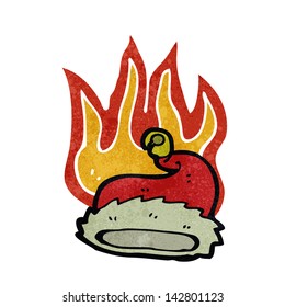 Cartoon Burning Christmas Hat Stock Vector (Royalty Free) 123891586 ...