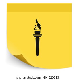 Burning Torch Icon Stock Vector (Royalty Free) 404320813 | Shutterstock