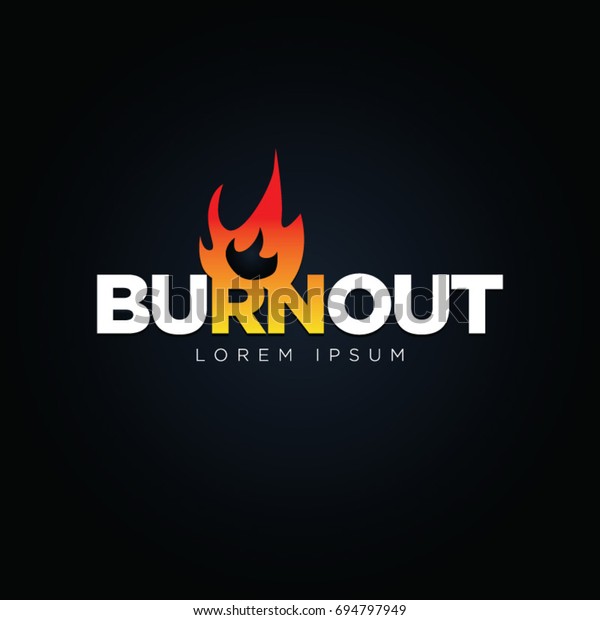 Burnout Fire Logo Design Symbol Stock Vector (Royalty Free) 694797949 ...