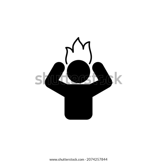 Burnout Icon Vector Illustration Logo Template Stock Vector (Royalty ...