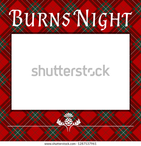 Burns Night Supper Blank Vector Illustration Stock Vector (Royalty Free ...